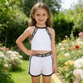 CAIVO Children Girls Summer Athletic O-Neck Sleeveless Tank Tops And ...