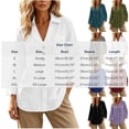 Blouse for Women Long Sleeve Lapel Fashion Solid Color Casual Daily ...