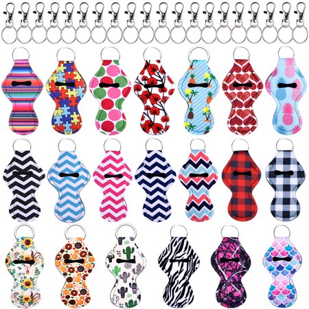 20 Pieces Chapstick Holder Keychains Lipstick Holder Keychains with 20 ...