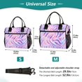 ALAZA Sparkling Purple Print Cooler Lunch Bag Insulated Reusable Lunch ...