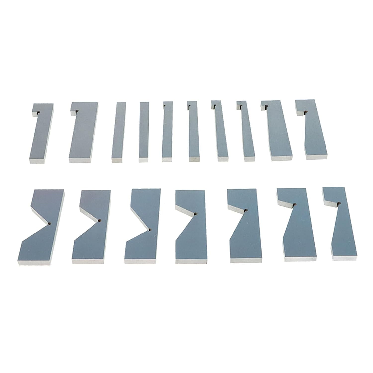 17 Pack Precision Angle Blocks 1/4 to 45 Degree Precision Steel Gauge ...
