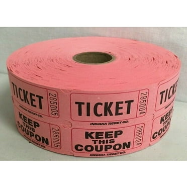 Indiana Ticket Company 56759 Raffle Tickets, (4 Rolls of 2000 Double ...