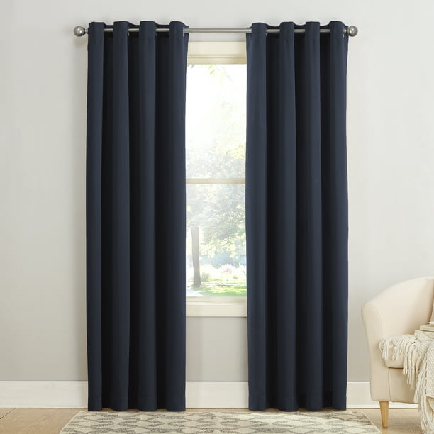Sun Zero Solid Print Grommet Room Darkening Curtain Panel 54 0 X 63 0