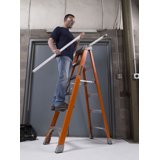 Louisville Ladder 10 Foot Fiberglass Step Ladder, 14 Foot Reach, 300 ...