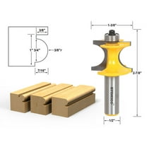 Yonico 5 Bit Corner Bead Router Bit Set - 1/4" Shank - 13516q - Walmart.com