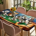 Abstract Animal Fitted Rectangle Tablecloth 32" x 72" Dog In The Room ...