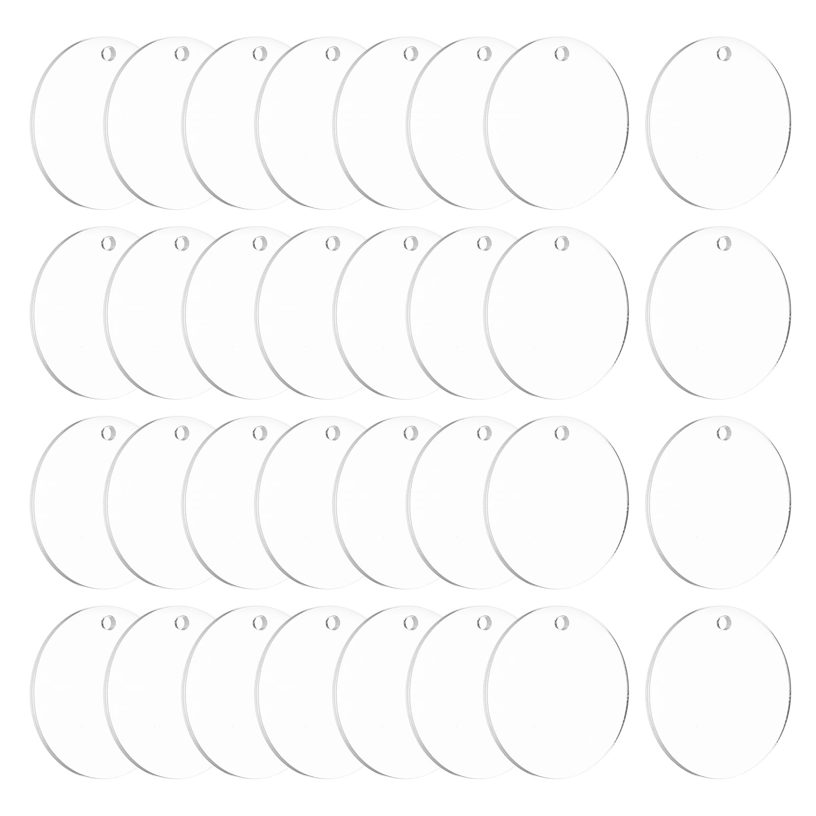 Click here for Uxcell Acrylic Keychain Blanks  50pcs 1.6 Inch Rou... prices