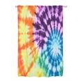Abstract Rainbow Sheer Curtains 72 Inch Long 1 Panel Modern Blue Purple ...