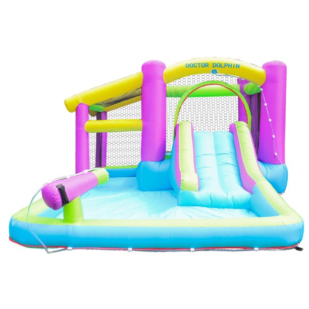 TFixol Slide Bouncer with Slide and Pool Water-Gun Inflatable Jumper ...