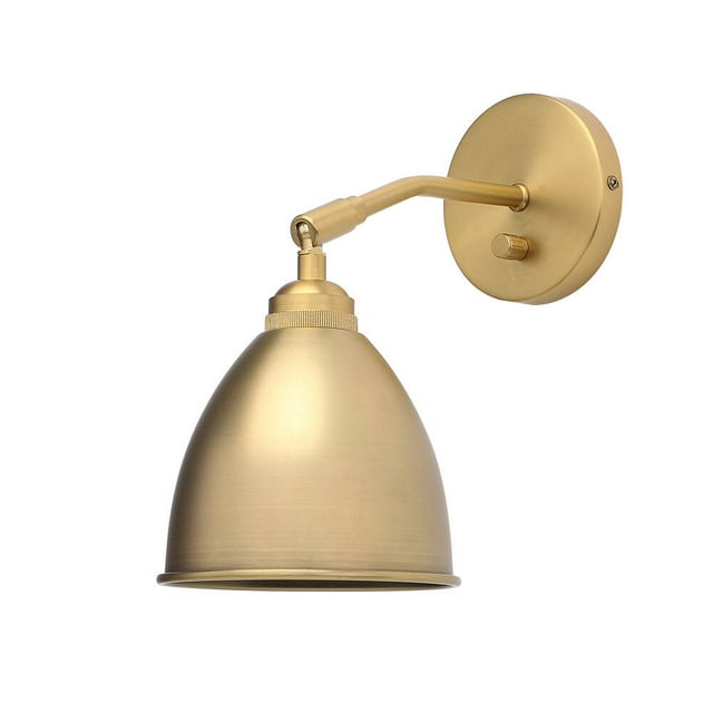 Pathson Vintage Slope Pole Wall Sconce 6.7" Oval Dome Clear Glass Shade ...