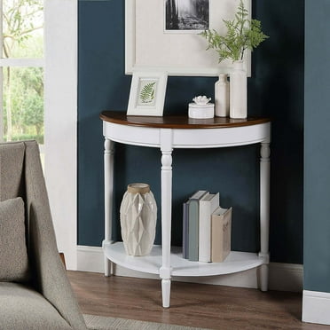 Convenience Concepts French Country Entryway Table in White Wood Finish ...