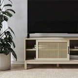 Mainstays Cane TV Stand for TVs up to 85", Spring Pine - Walmart.com