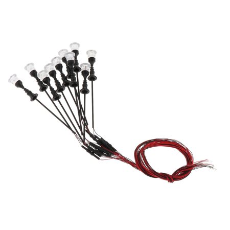 10pcs Street Lights Park Railway Miniature 12v Led Lamp Post Diorama 1: ...