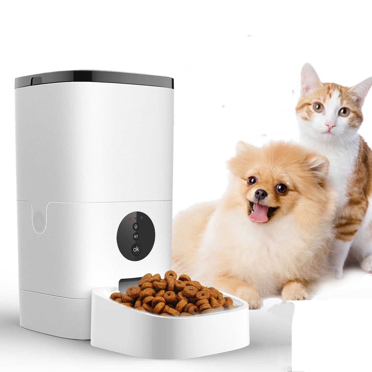 4 6L WiFi Automatic Pet Feeder For Dog Cat Food Dispenser Voice 4 6L WiFi Automatic Pet Feeder For Dog Cat Food Dispenser Voice