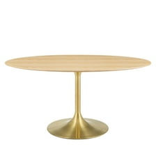 48 inch Dining Table, Round, White Walnut, Wood, Metal Steel, Modern ...