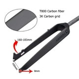 TOSEEK Mountain Bike Fork 26/27.5/29" Carbon Rigid Fork Disc Brake MTB ...