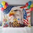 Bald Eagle Backdrops for Photography, Patriotic USA Flag Flower ...