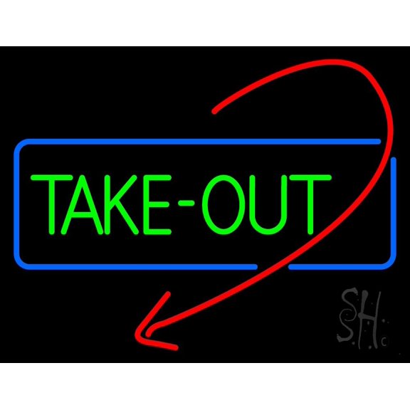 Chinese Take Away LED Neon Sign 20 x 37 - inches, Clear Edge Cut ...