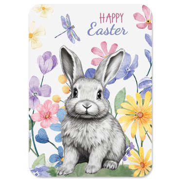 Flower Pot Bunny Easter Greeting Card by Susan Winget - Set of 8, by ...