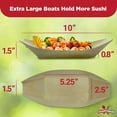 Avant Grub 10" Disposable Wooden Sushi Boat Set - Walmart.com