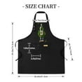 2 Pack Adjustable Bib Apron with Fun Bottle & Leaf Design 2 Pockets ...