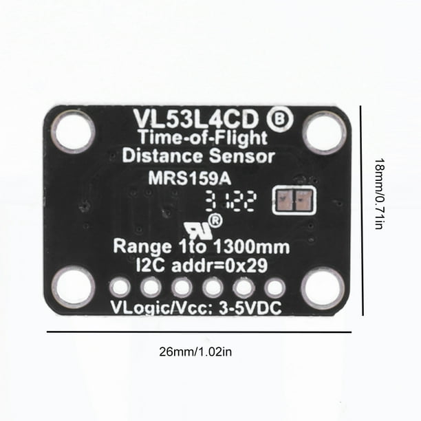 VL53L4CD Sensor de distancia de tiempo de vuelo I2C TOF Módulo de sensor de rango para Arduino ...