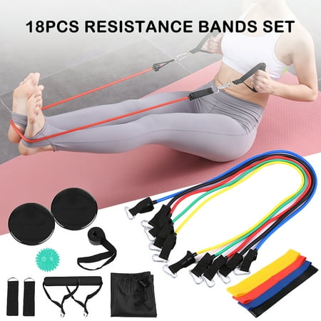 18Pcs Resistance Bands Set Workout Fintess Exercise Rehab Bands Loop ...