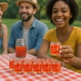 12 Pack Mini Mason Jar Style Shot Glass with Raised Shots Design for ...