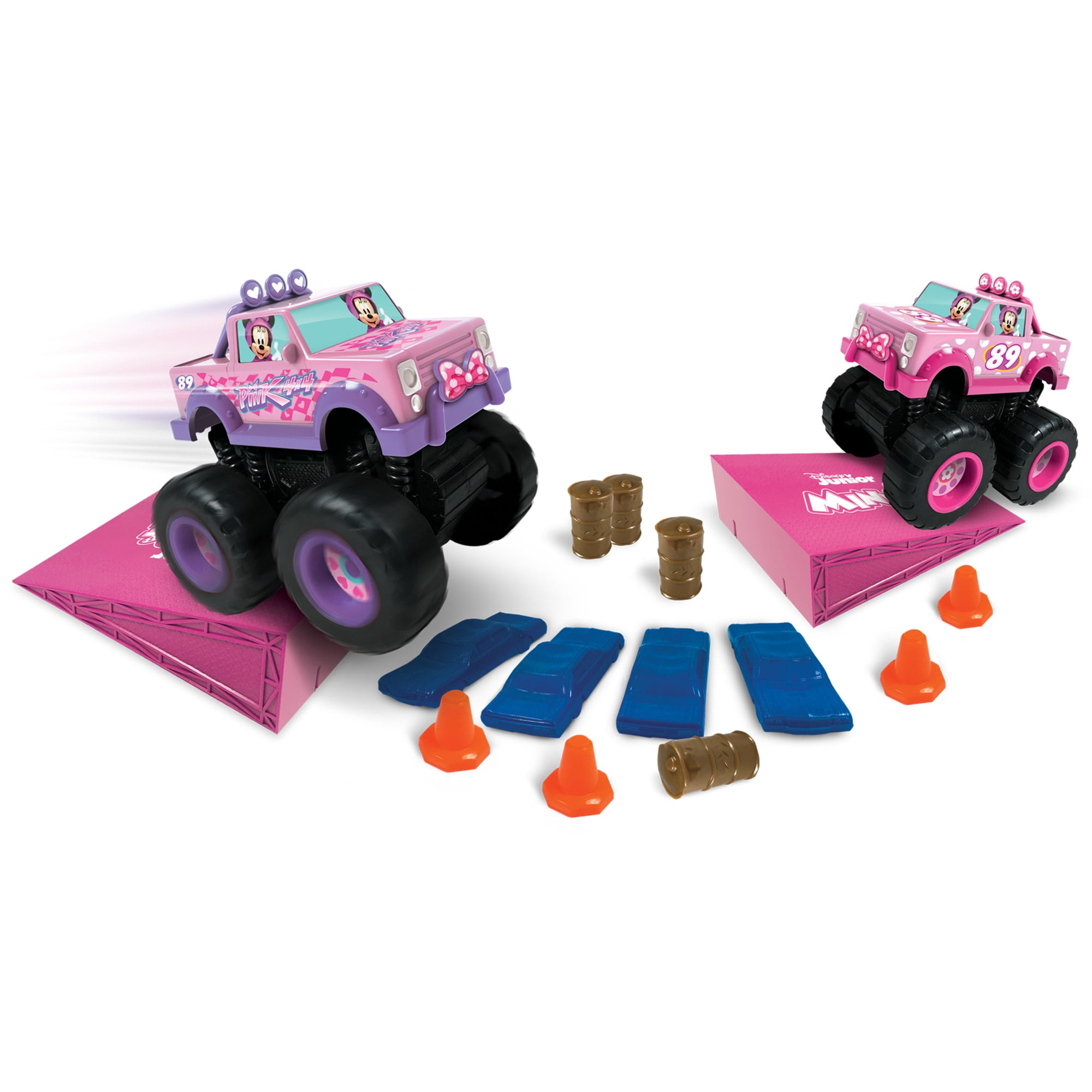 Minnie 18 Piece Off-Road Monster Truck Playset, Friction Powered ...