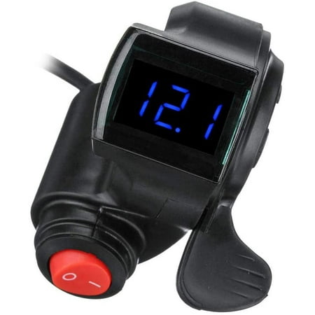 1Pcs 12V-72V E-Bike Universal Thumb Throttle LED Display Voltage Black ...