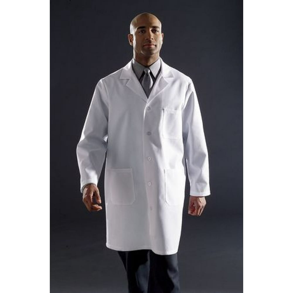 Men's Classic Length Lab Coat, White - Walmart.com - Walmart.com