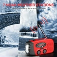 posrue Emergency Weather Radio, Solar Powered NOAA AM/FM/WB, 2000mAh ...