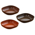 Agiufgs Wood Grain Plastic Square Plate 5.51 in Kitchen, Dishwasher ...