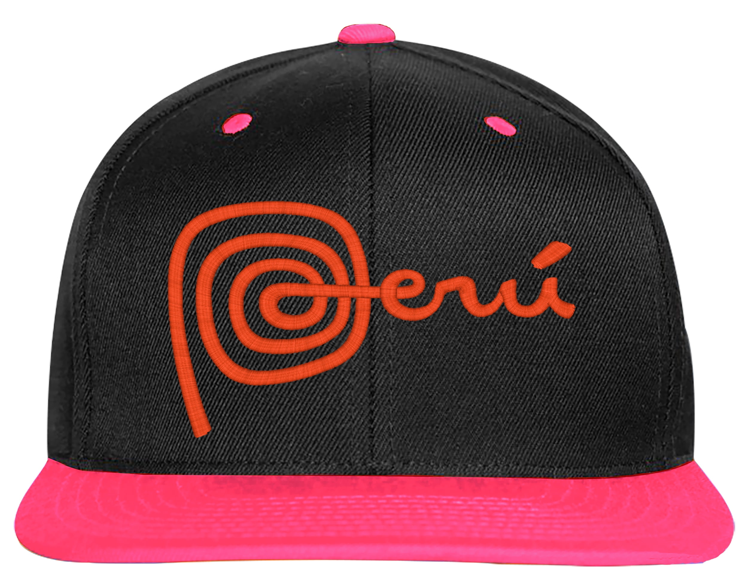 Embroidered PERU National Logo-EM-0037-Black-Pink - Walmart.com