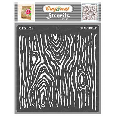 CrafTreat Flourish Positive Negative Stencil for Painting - 6"x6 ...