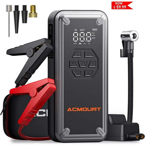 Stanley Fatmax 1000 Peak Amp Portable Jump Starter with Air Compressor ...