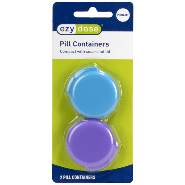 Ezy Dose® Pill Container with Snap-Shut Lid, 2 Ct, Multi Color ...