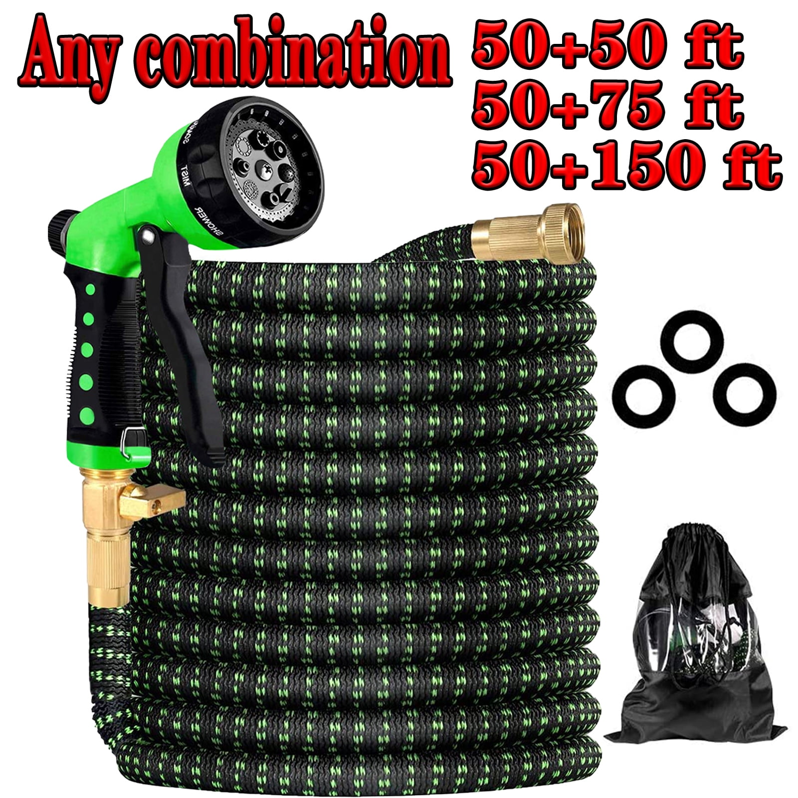 Kalgaden Upgraded Expandable Garden Hose With 8 Function Spray Hose ... Kalgaden Upgraded Expandable Garden Hose With 8 Function Spray Hose ...