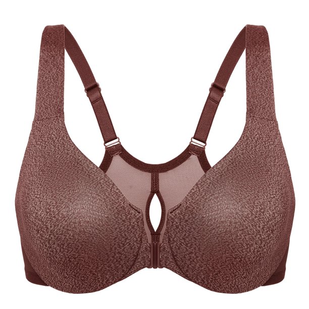 Delimira Womens Front Closure Racerback Underwire Full Coverage
