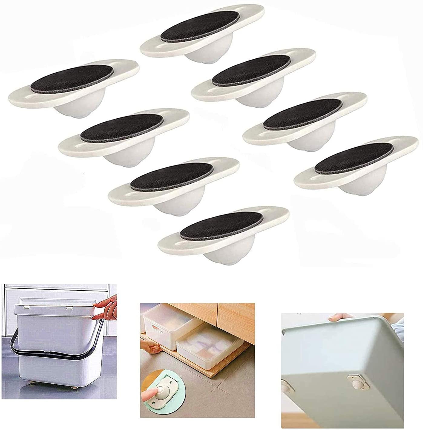 Teblacker 8 Pcs Paste Pulley Paste Type Universal Pulley DIY Self ...