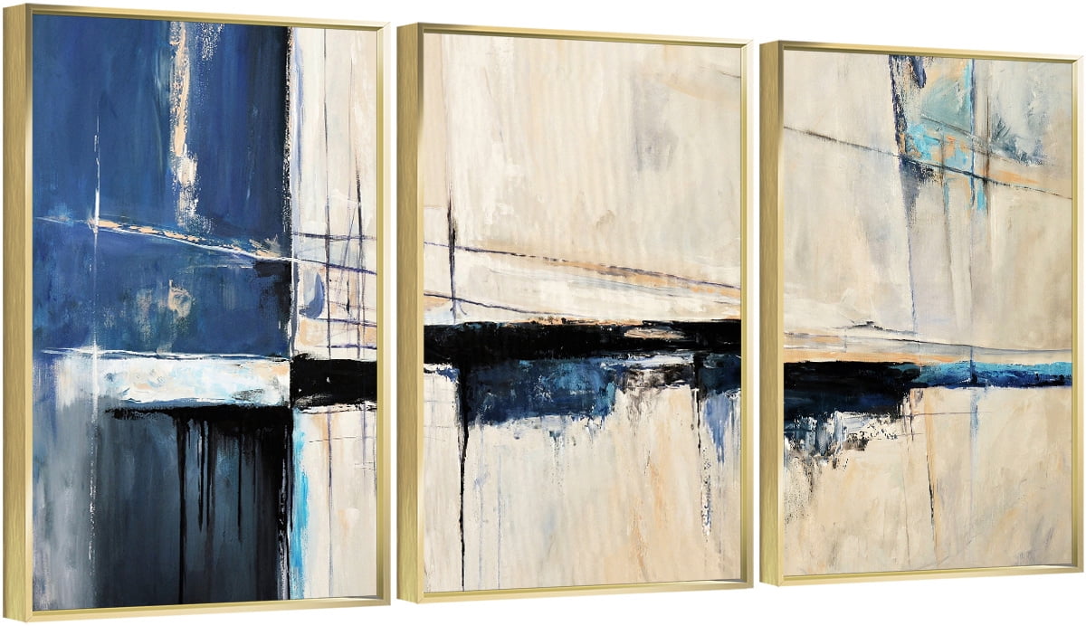 Full House 3 Panels Framed Canvas Wall ArtOil Paintings - Contemporary ...