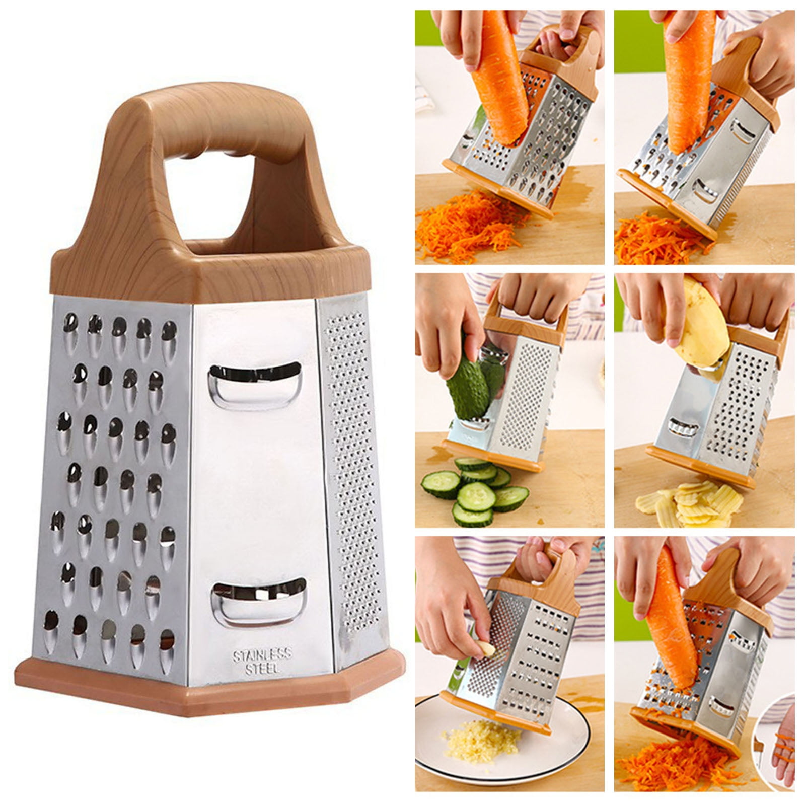 Vegetable Peeler with Handle Uniform Cutting Multifunctional 6-side ...