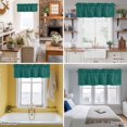 Aventurine Valance Curtains for Windows, Emerald Green Light Filtering ...