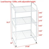 3-Tier Kitchen Storage Shelf Heavy Duty Storage Stand Adjustable Shelf ...