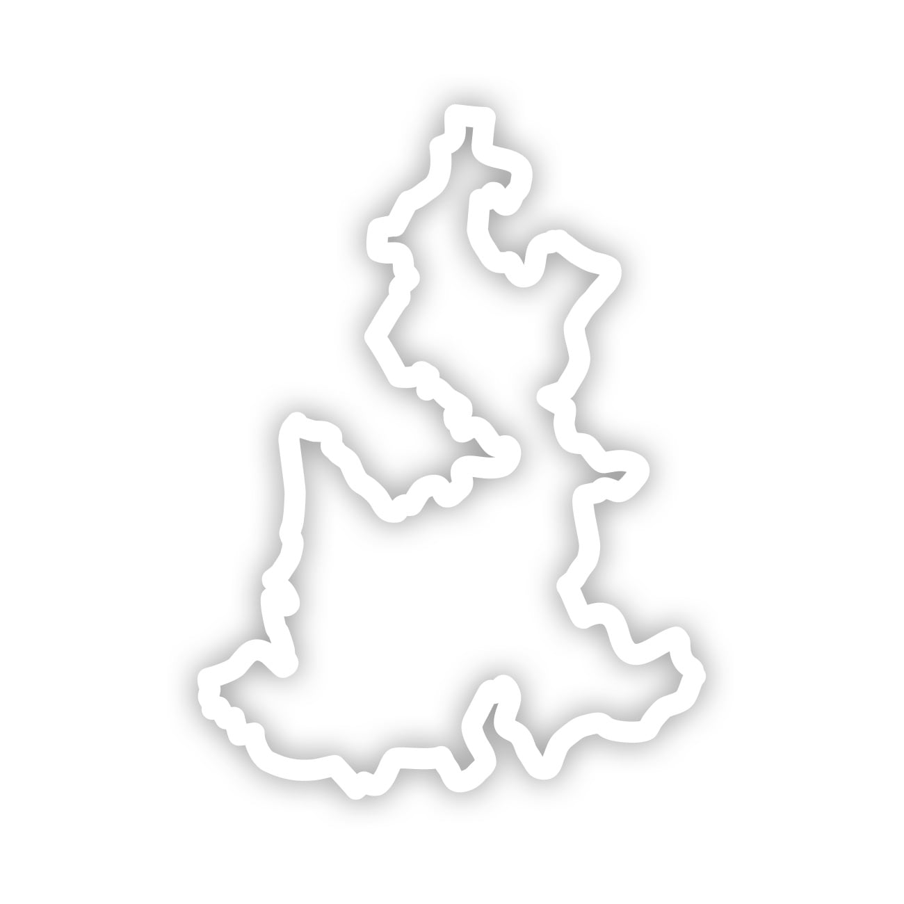 Puebla State Shaped Sticker Decal Die Cut - Self Adhesive Vinyl ...