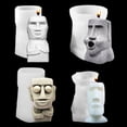 Giaone Silicone Candle Making Mold 3D Moai Statue Resin Epoxy Molds DIY ...