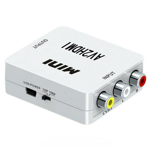RCA to HDMI, AV to HDMI Converter, 1080P Mini RCA Composite CVBS Video ...