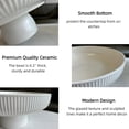 Ceramic Fruit Bowl 11” Large Decorative Pedestal Bowl for Kitchen ...