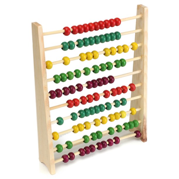 Wooden Abacus 100 Beads Counting Number Preschool Kid Math Learning ...