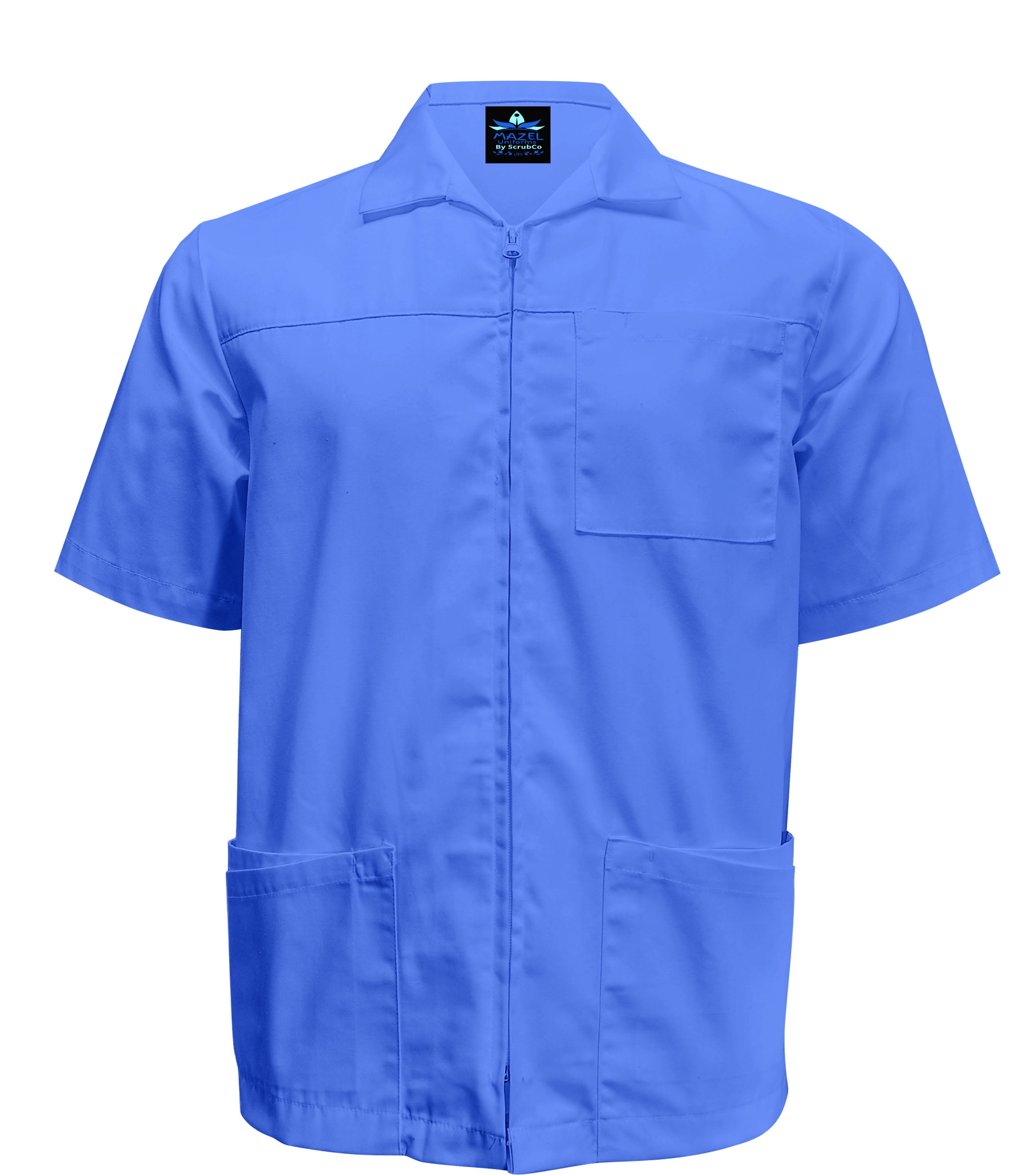 MAZEL UNIFORMS MENS ZIP UP WORK SHIRT - Walmart.com